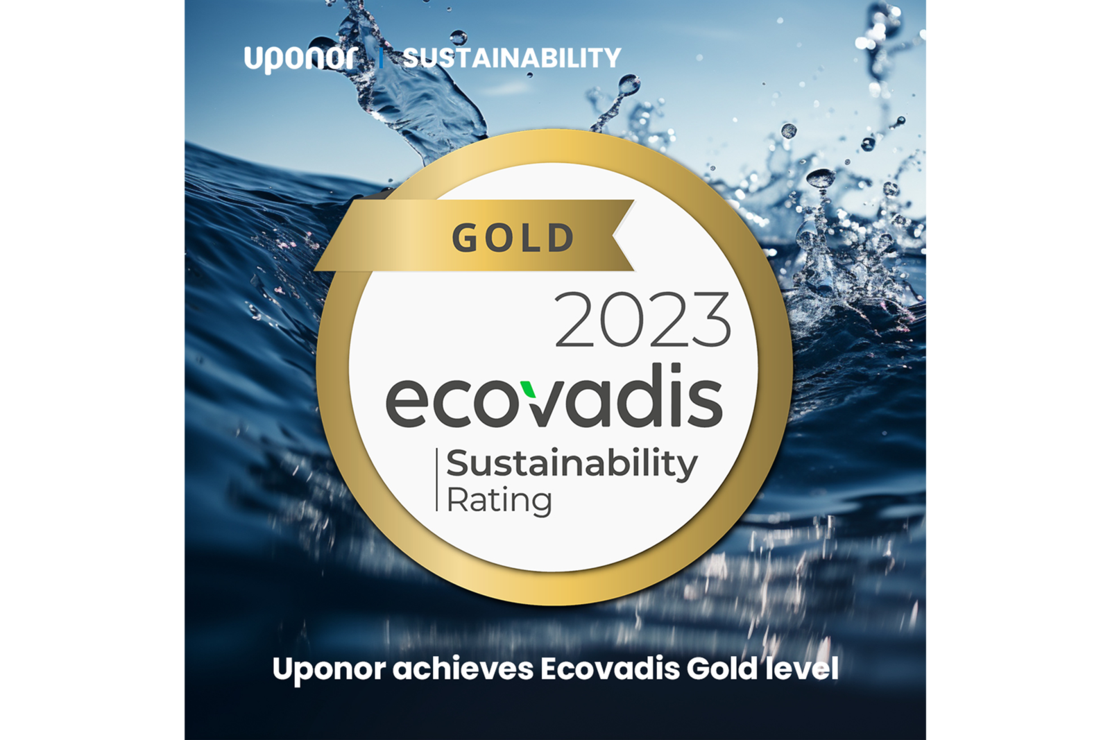 Nachhaltigkeit - EcoVadis zeichnet Uponor mit Gold aus