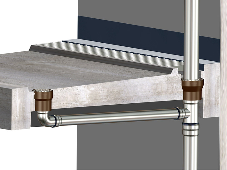 Loro - Balkonabläufe für Betonplatten